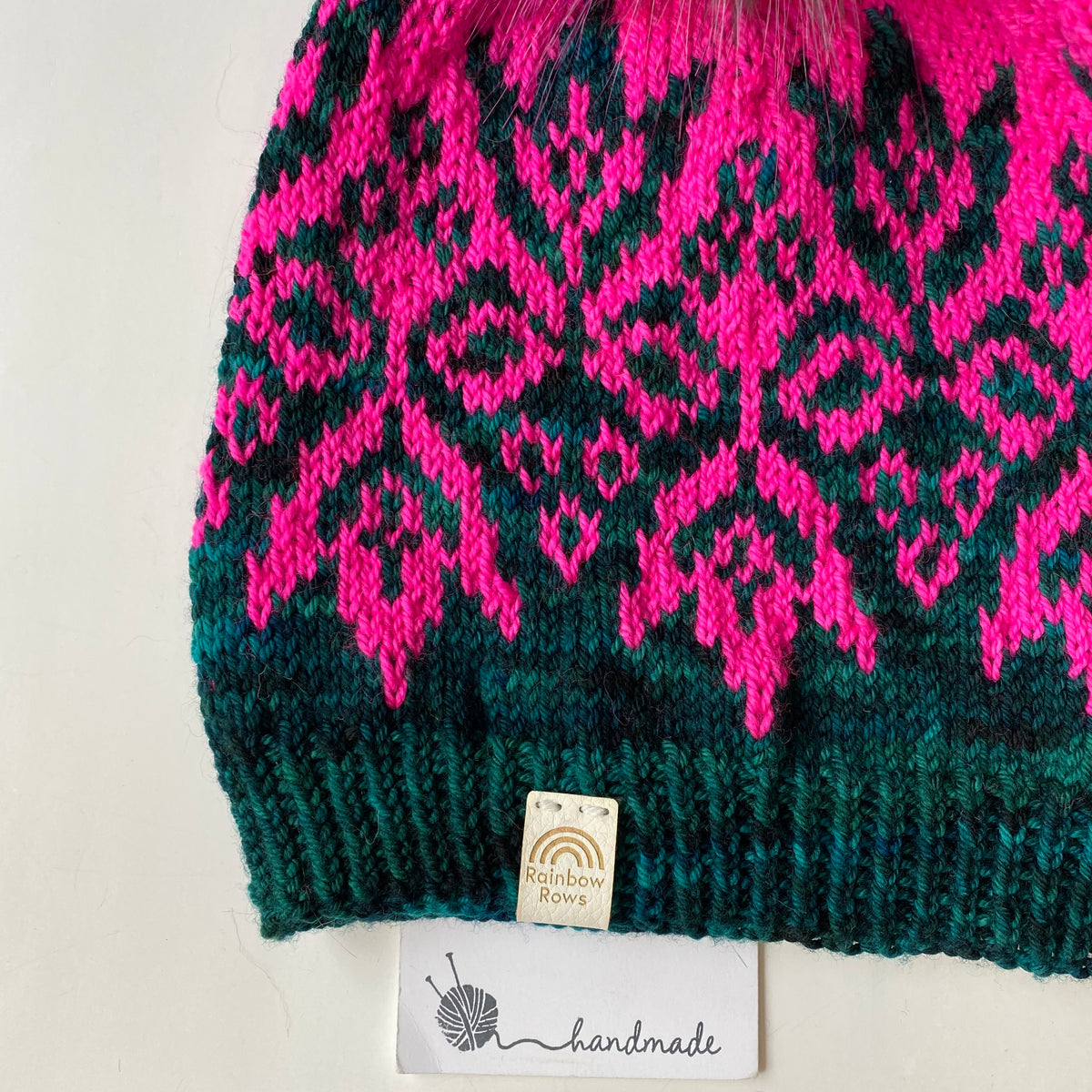 Double Flower Toque - Women – Rainbow Rows Knitting