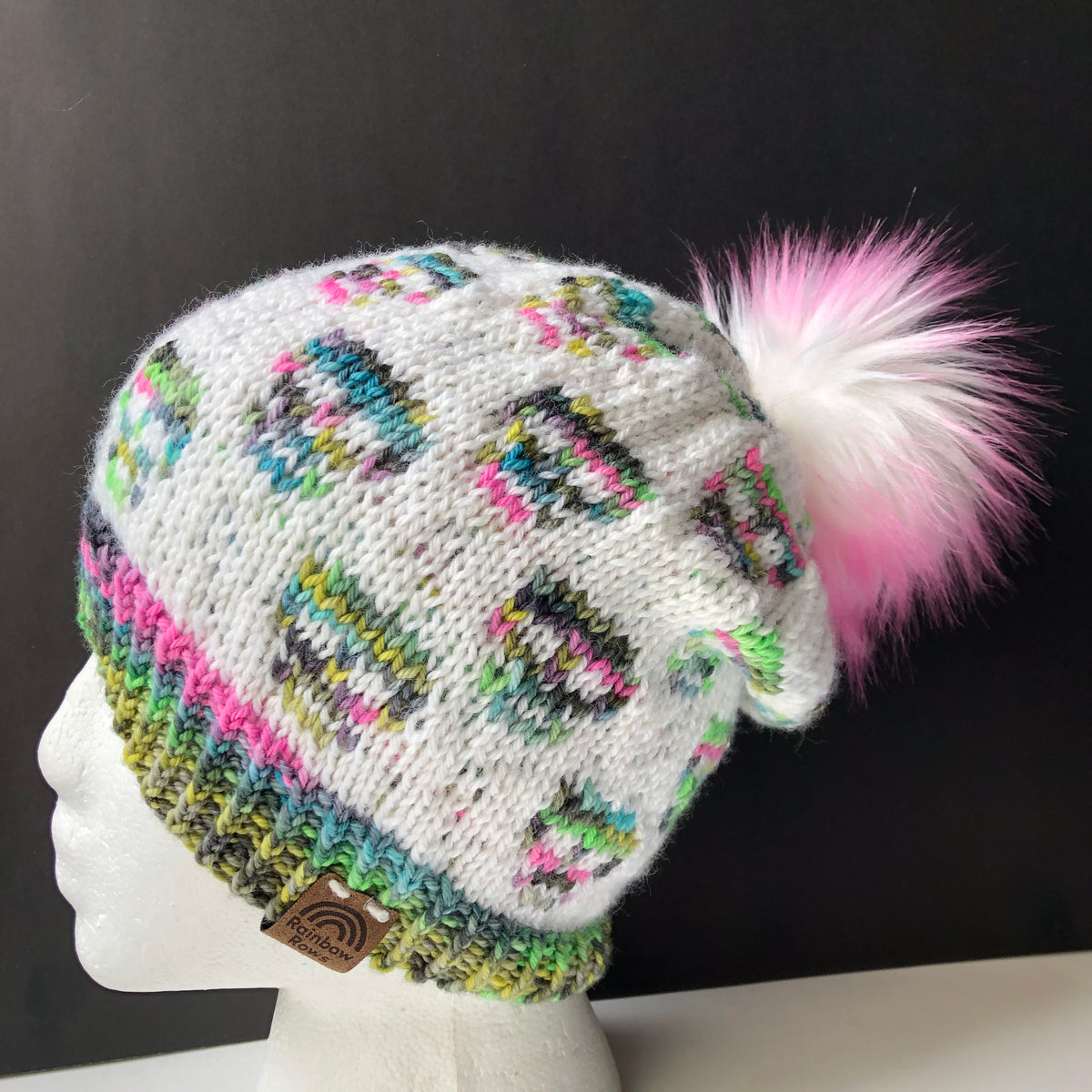 Sugar Skull_ Women's Toque_ Knitting Pattern – Rainbow Rows Knitting