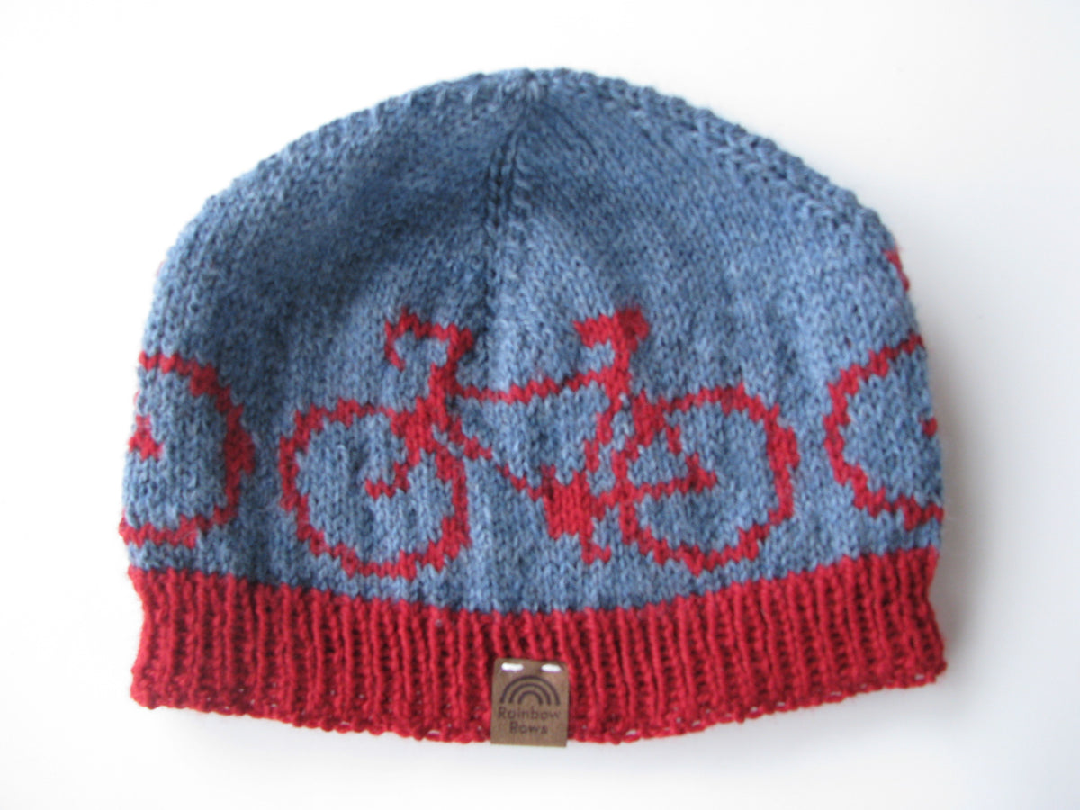 A Wee Ride_ Men's Beanie Bike Toque_ Knitting Pattern – Rainbow Rows ...
