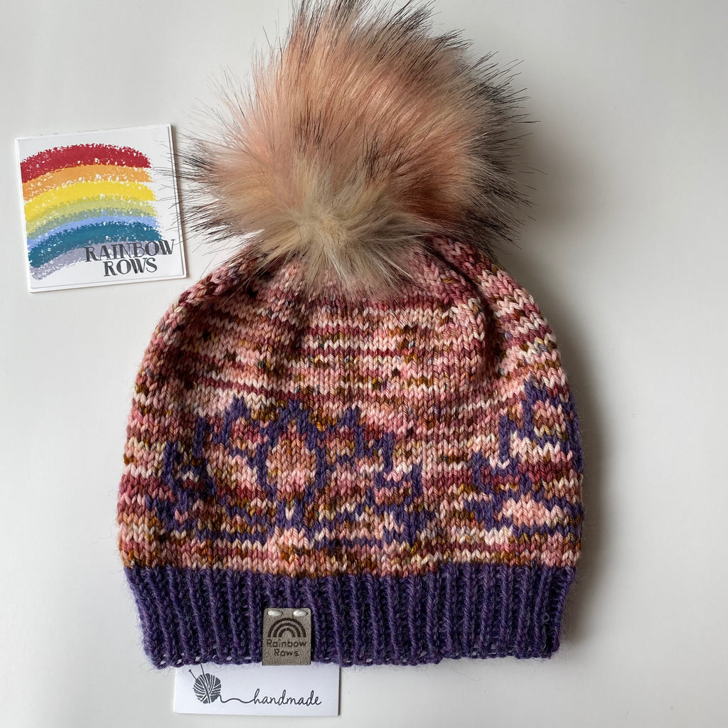Lotus Flower Toque _ Knitting Pattern – Rainbow Rows Knitting
