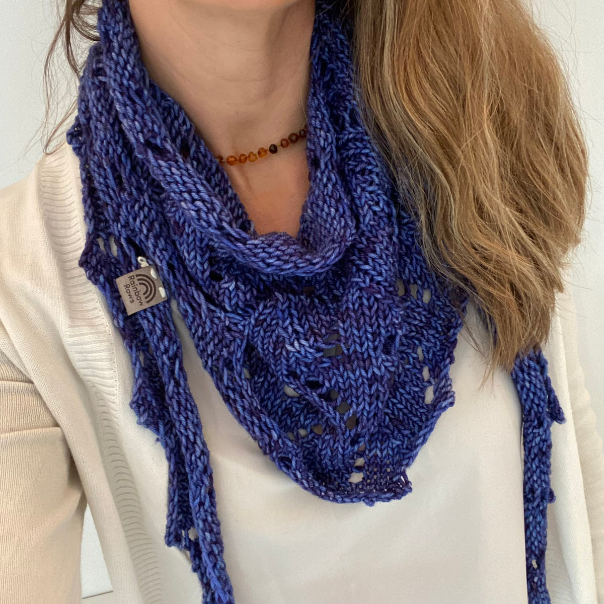 Lupine Blue - Old Flames Scarf – Rainbow Rows Knitting