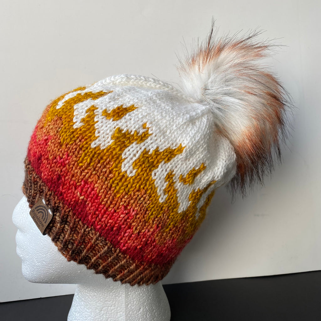 Flickering Flames Toque _ Knitting Pattern – Rainbow Rows Knitting
