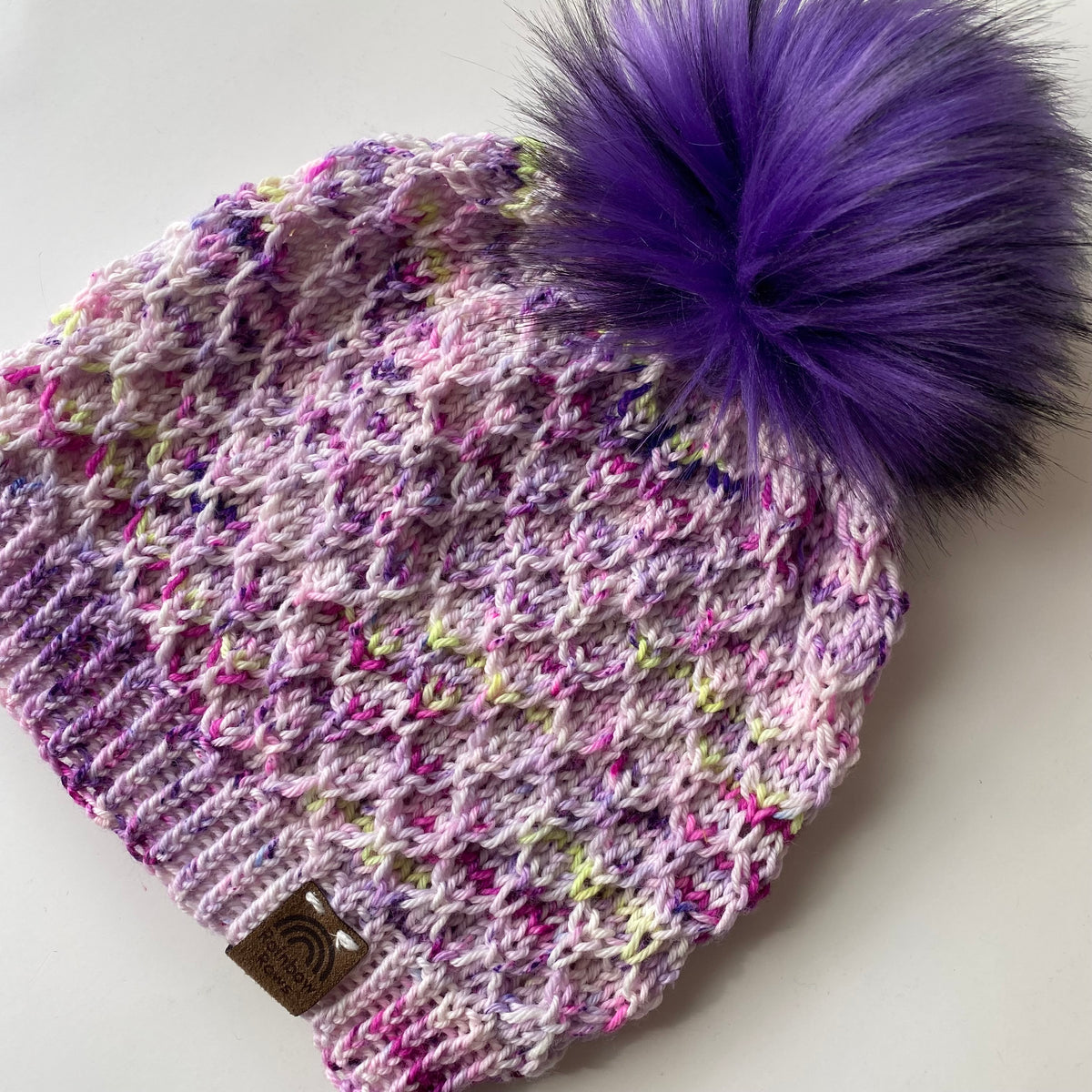 Storyteller Hat - Honeycomb detail Women's Toque – Rainbow Rows Knitting