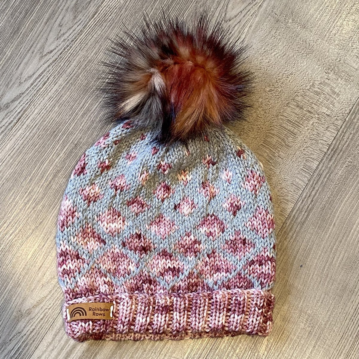 Fading Diamonds Toque_ Knitting Pattern – Rainbow Rows Knitting