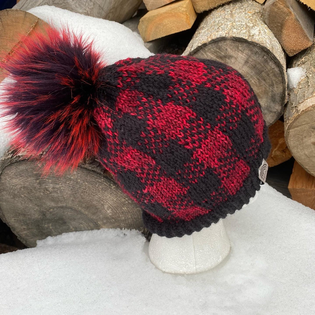 Buffalo Plaid Toque _ Knitting Pattern – Rainbow Rows Knitting