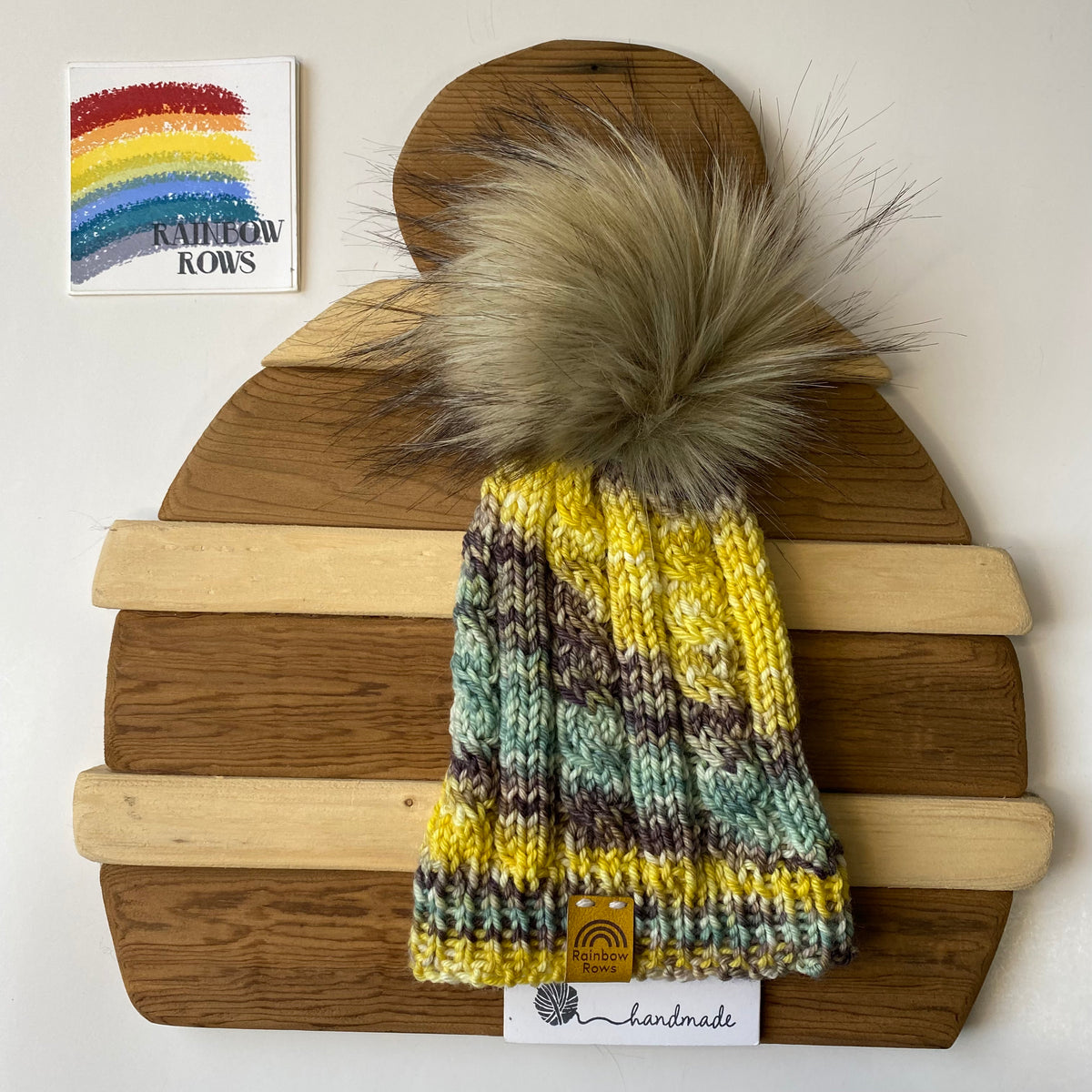Autumn Bouquet Newborn Cable Toque – Rainbow Rows Knitting