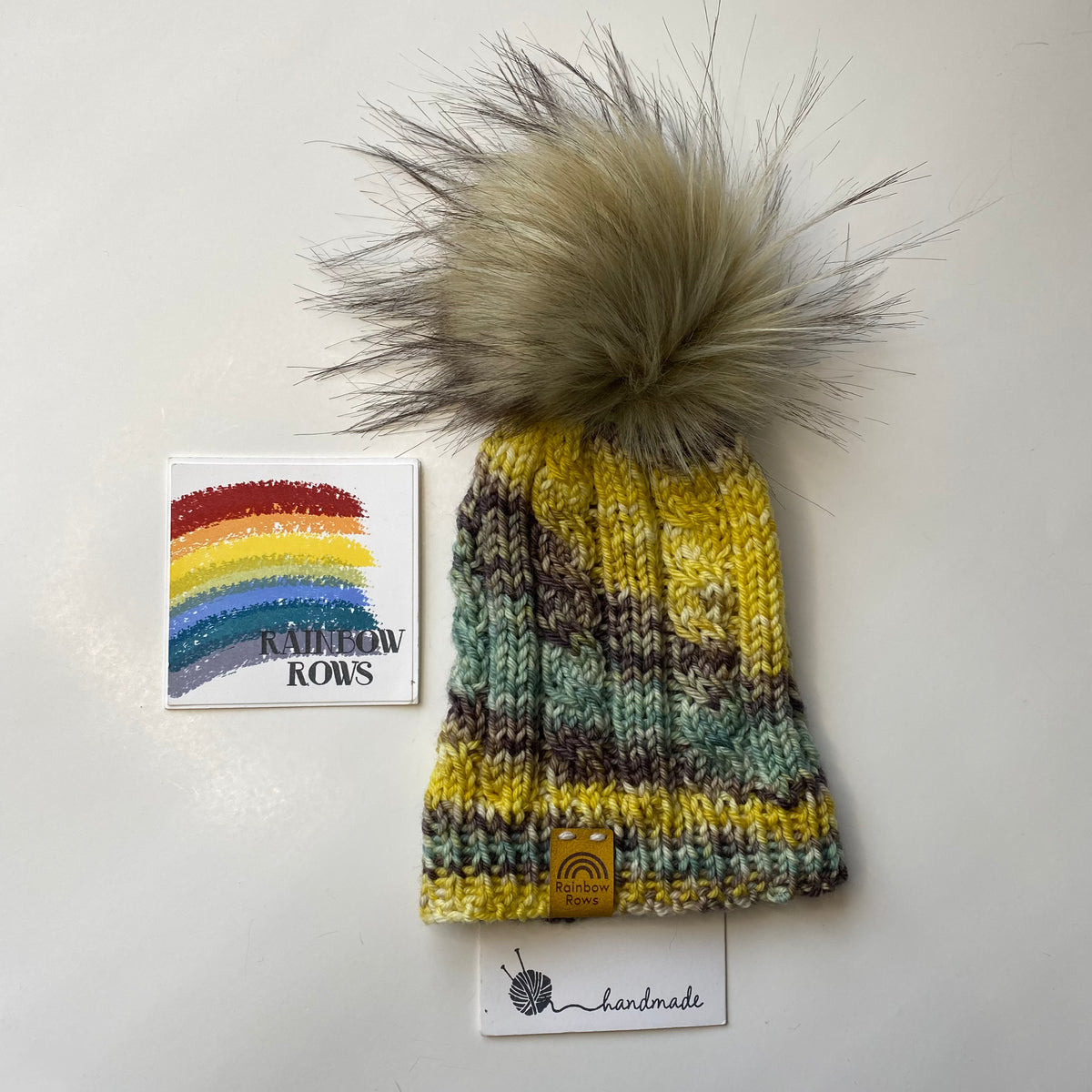 Autumn Bouquet Newborn Cable Toque – Rainbow Rows Knitting
