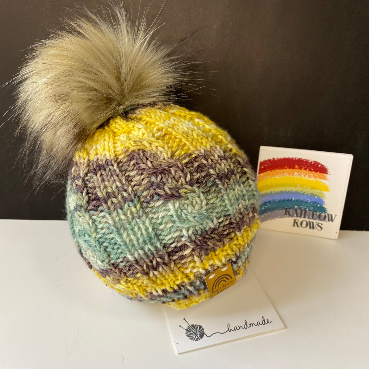Autumn Bouquet Newborn Cable Toque – Rainbow Rows Knitting